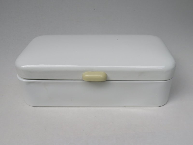 Enamelled Lunch Box, 1950s, Brass | Vinterior