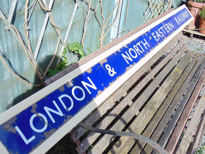 London & North Eastern Railway, Lner, Posterboard Heading, Enamel Sign ...