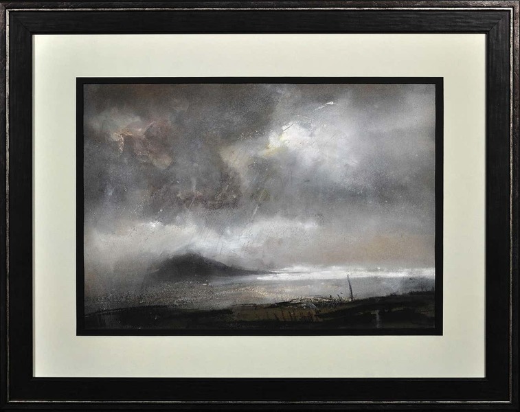 William Selwyn B.1933. Swnt Enlli – Bardsey Sound. Framed Welsh ...