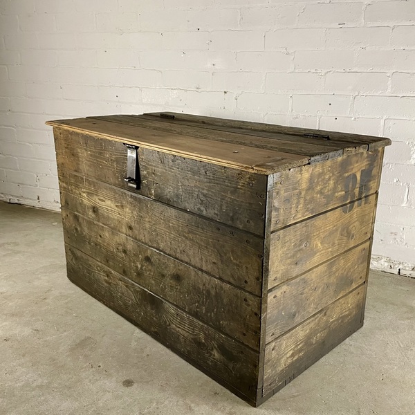 Vintage Industrial Pine Workshop Storage Box | Seale | Vinterior