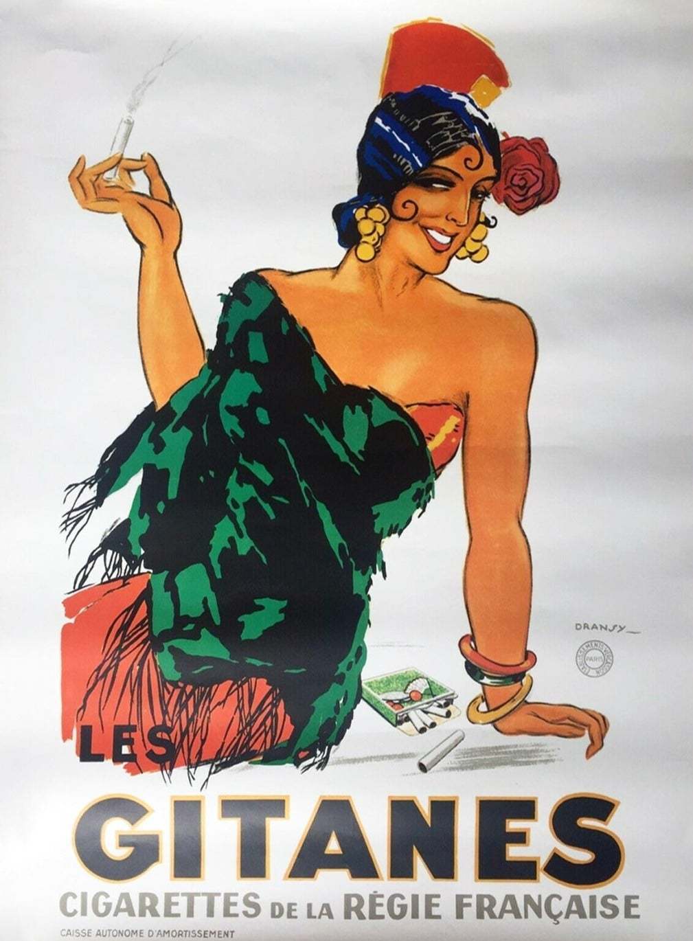 Gitanes Cigarettes Original Vintage Poster | Vinterior