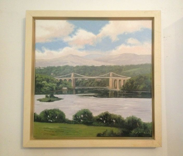 Gorgeous Original Tony Wooding Oil Painting Of The Straits Menai Bridge ...