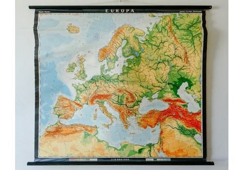 Vintage German Wall Chart Formation Of Physical Geography Geographical ...