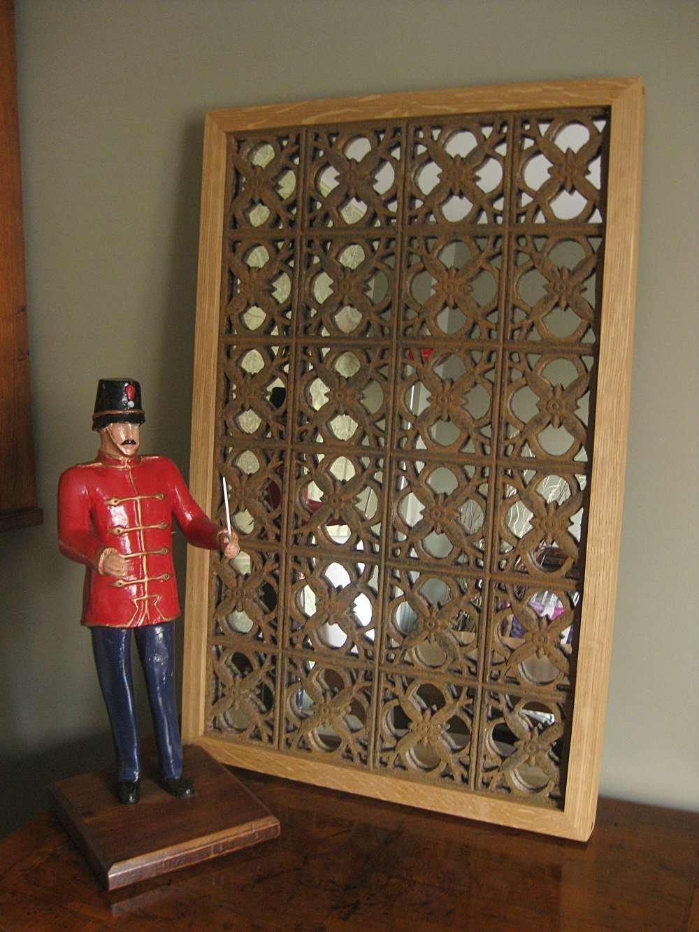 Victorian Cast Iron Grating Mirror | Vinterior