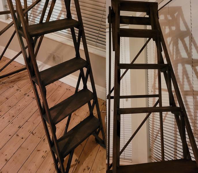 Mission Style Library Ladders DIY Rolling Library Ladder Kits