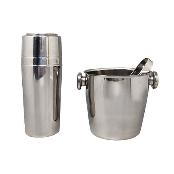 1970s Gorgeous Cocktail Shaker With Ice Bucket By Mepra. Made In Italy ...