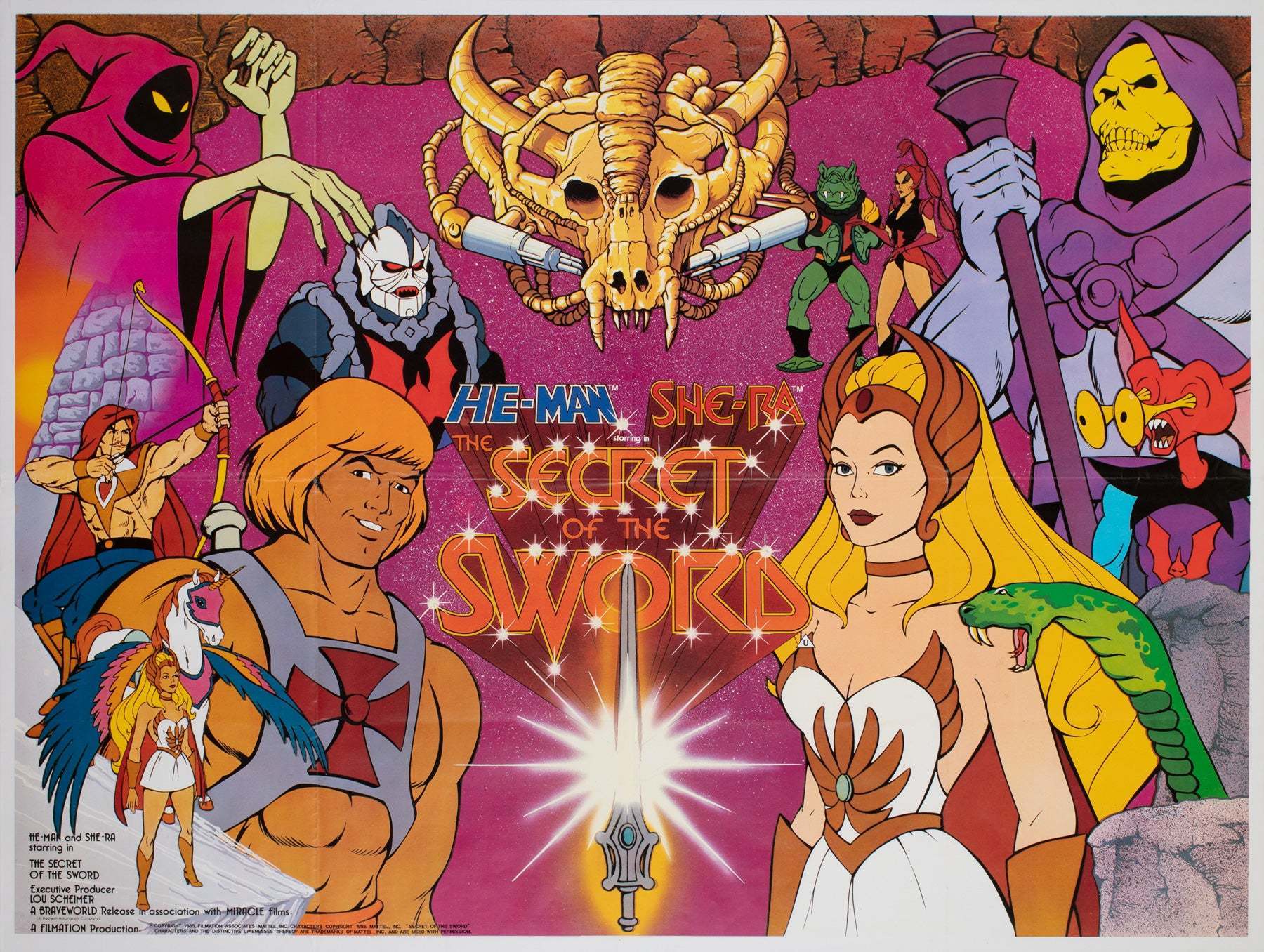 He Man & She Ra The Secret Of The Sword 1985 Uk Quad Film Poster ...