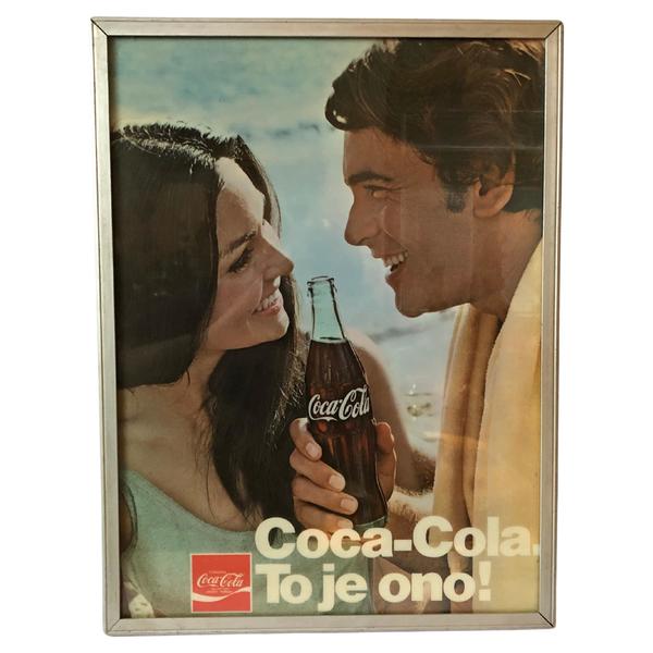 Vintage Lluminated Advertisement Coca Cola 80s, Czechoslovakia | Vinterior