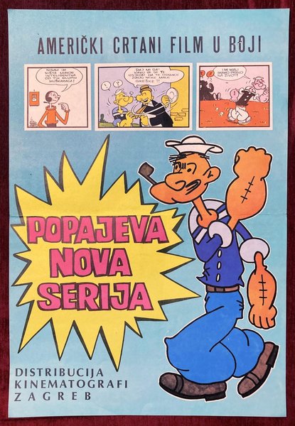 Original Vintage Poster Popeye The Sailor Animated Series 1969 Rare Yu ...