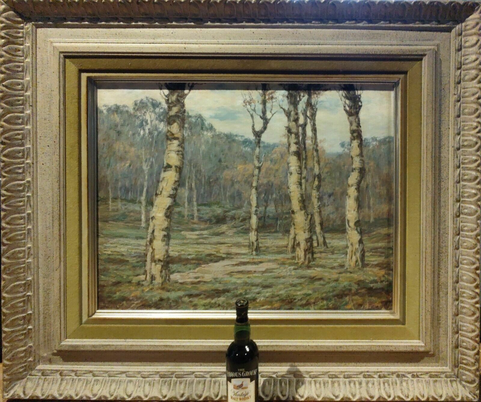 Rare Antique Oil Painting Birch Trees 1919 Catherine W Watkins Born ...