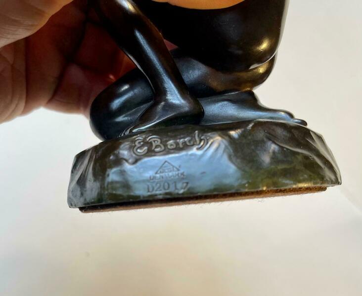 Just Andersen & Elna Borch Patinated Sculpture Of Young Woman, 1930s ...