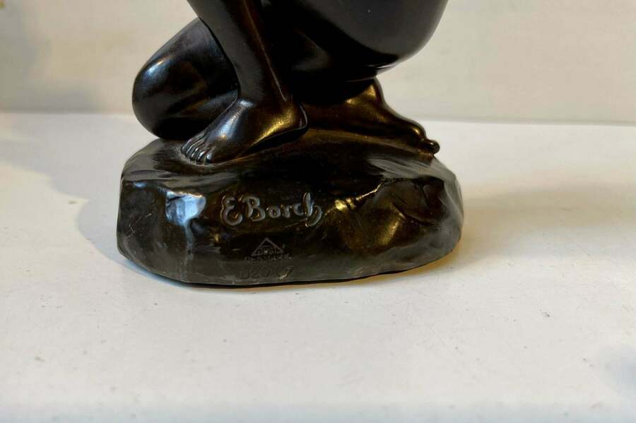 Just Andersen & Elna Borch Patinated Sculpture Of Young Woman, 1930s ...